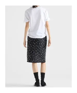 Prada Embroidered Sequined Midi Skirt