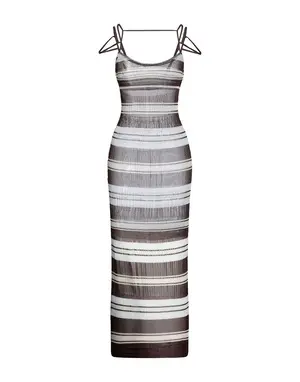 Jacquemus Striped Sleeveless Knit Maxi Dress - Dark Brown