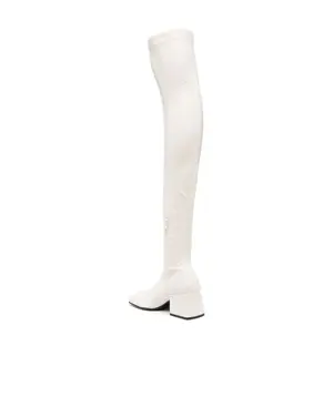 COURREGES Thigh High Boots With Embossed Logo