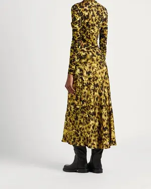 MAXCO. Max&co. Flared Satin Midi Skirt