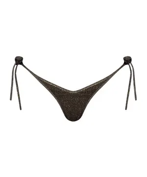Palm Angels Monogram Plaque Bikini Bottoms - Black