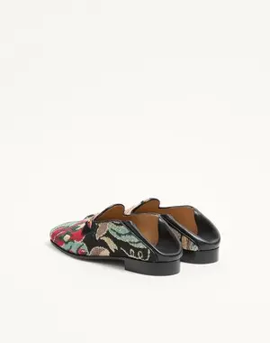 Valentino Garavani Jiggie Loafers In Gobelin Fabric