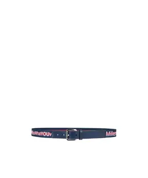 Dolce & Gabbana Two-tone Leather Woven Belt - Blue