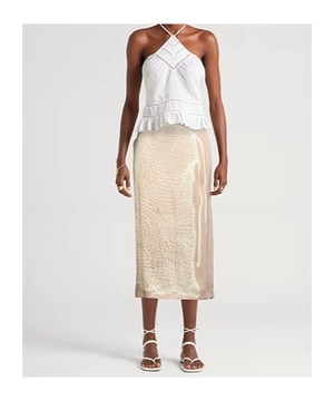 Sportmax Two-tone Flared Midi Skirt