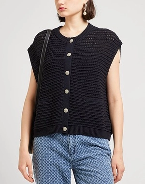 Rag & Bone Solid-color Sleeveless Knitted Waistcoat