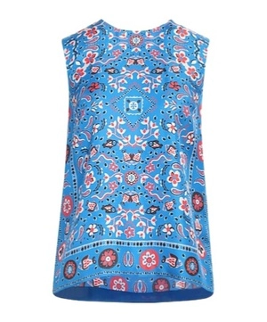 Tory Burch Sleeveless Printed Silk Top