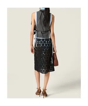 Miu Miu Leather Top With Ruffle Detailing