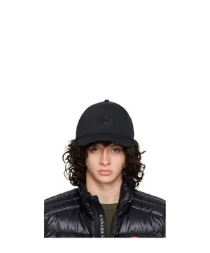 Canada Goose Logo Details Baseball Hat - Black