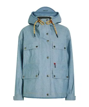 Moncler Beziers Waterproof Hooded Denim Jacket - Blue