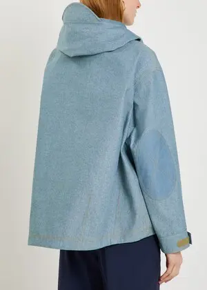 Moncler Beziers Waterproof Hooded Denim Jacket