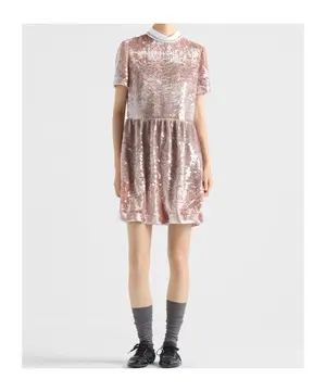 Prada Sequin Velvet Mini Dress