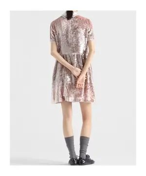 Prada Sequin Velvet Mini Dress