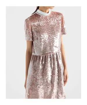 Prada Sequin Velvet Mini Dress