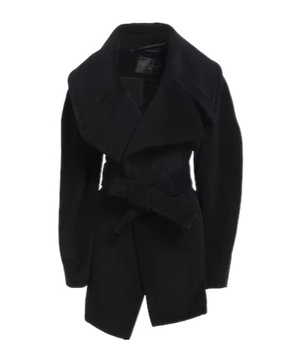 Balenciaga Double-breasted Short Coat - Black