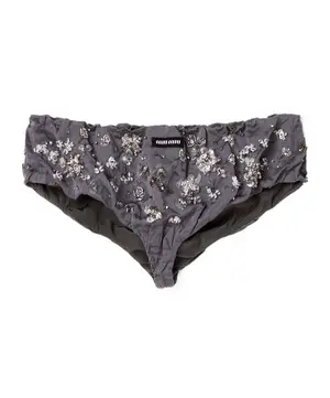 Miu Miu Embroidered Duchesse Panty - Iron-gray