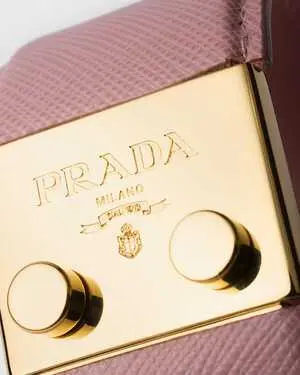 Prada Metal And Saffiano Bracelet