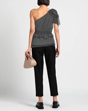 DIESEL® One-shoulder Chiffon Top With Tiered Ruffles