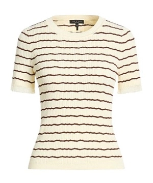 Rag & Bone Striped Knitted Short-sleeved Shirt