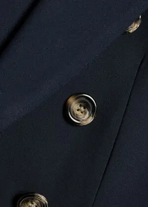 Veronica Beard Miller Dickey Horn Crepe Blazer
