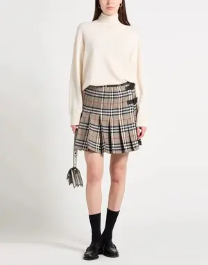 Burberry Solid Knit Turtleneck Long Sleeve Top