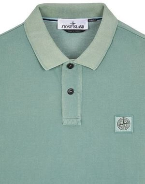 Stone Island Logo Patch Short-sleeved Polo Shirt