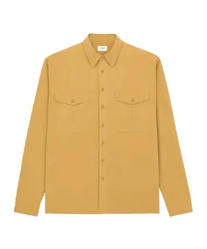 Saint Laurent Shirt In Cotton Poplin - Yellow