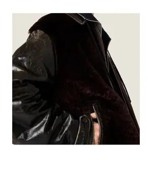 Miu Miu Leather And Shearling Blouson Jacket