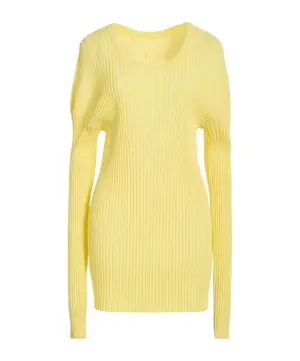 MAISON MARGIELA Minimalist Solid Color Knit Sweater - Yellow