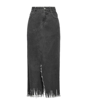 Marni Solid-color Denim Pencil Skirt - Black