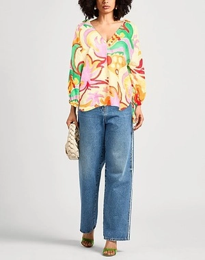 Marni V-neck Long-sleeved Woven Top