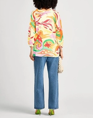 Marni V-neck Long-sleeved Woven Top