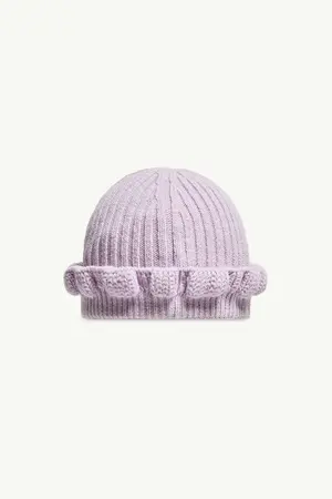 Moncler Ruffle-trimmed Wool Cashmere Beanie