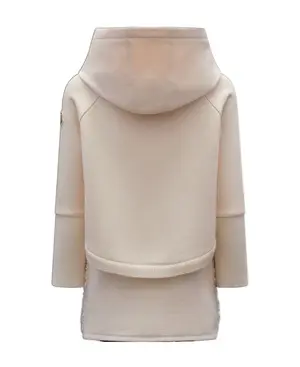 Moncler Wool Jacquard Two-piece Set With Hooded Sweater And Skirt