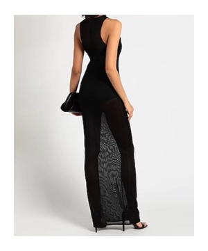 Saint Laurent Round Neck Sleeveless Maxi Dress