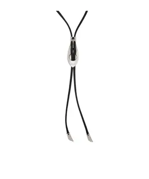 LEMAIRE Leather Bolo Necklace - Black