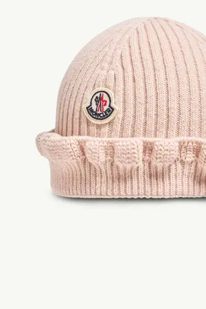 Moncler Ruffle-trimmed Wool Cashmere Beanie