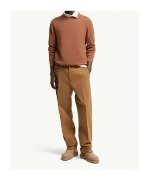 Moncler Textured Cashmere Wool Crew Neck Sweater