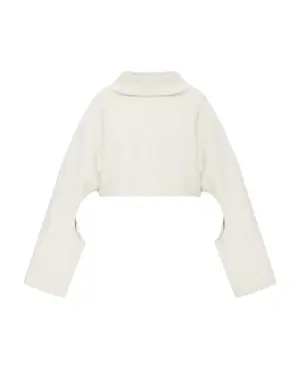 J.W.ANDERSON Cut-out Detailed Cropped Jumper - White