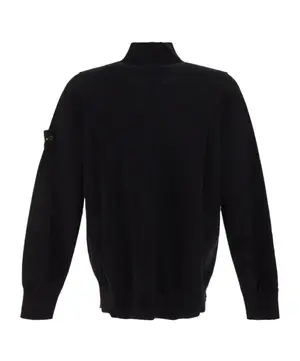 Stone Island Logo Patch Zip-up Jumper