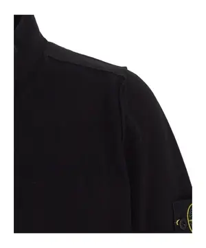 Stone Island Logo Patch Zip-up Jumper