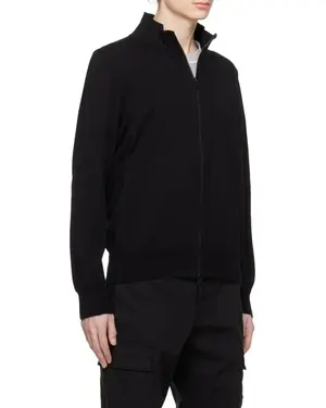 Stone Island Logo Patch Zip-up Jumper
