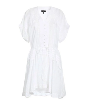Rag & Bone Solid-color Short-sleeved Dress - White