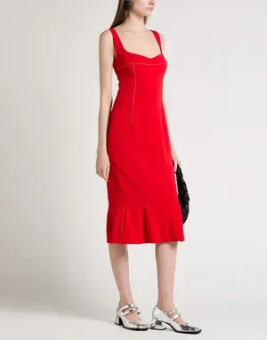 Marni Sleeveless Flared Dress With Piped Trims