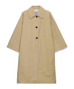 Prada Single-breasted Cotton Canvas Coat