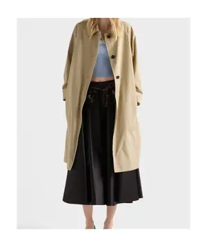 Prada Single-breasted Cotton Canvas Coat