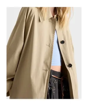 Prada Single-breasted Cotton Canvas Coat