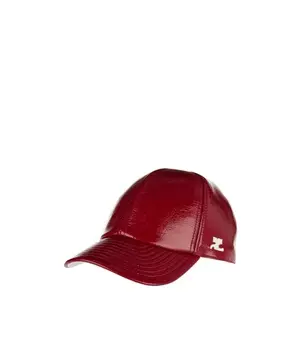 COURREGES Patent Logo Cap - Red