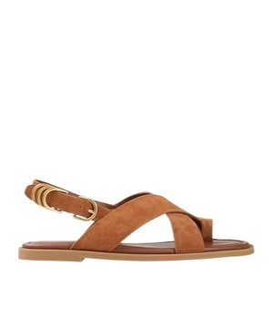 Rag & Bone Suede Toe Strap Flat Sandals