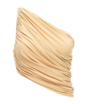 Norma Kamali Draped One-shoulder Top