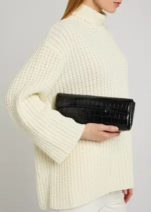 TOTEME Crocodile Embossed Leather Handbag